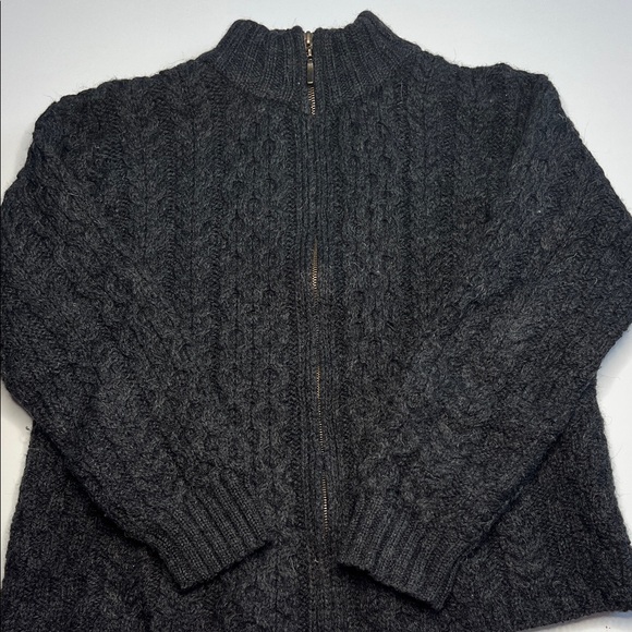 Inis Crafts | Sweaters | Inis Crafts 0 Merino Wool Charcoal Cable Knit ...